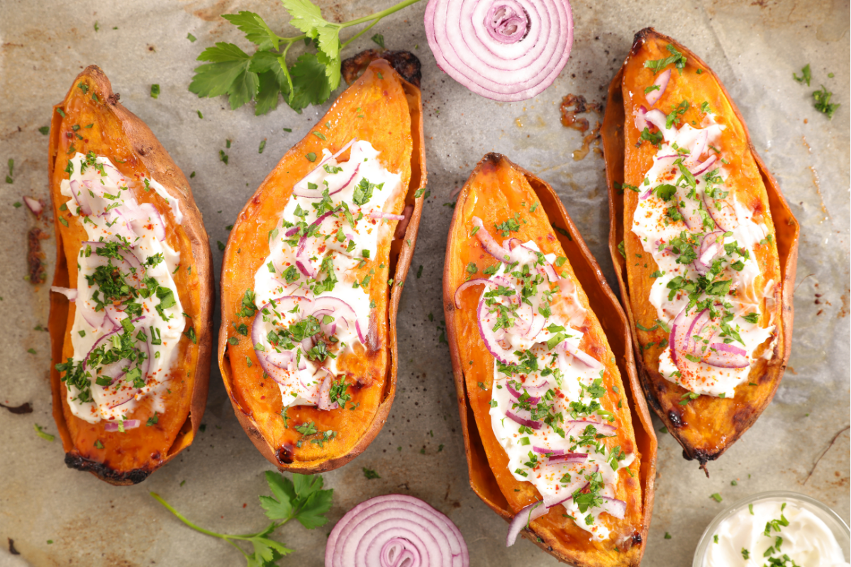 Loaded Sweet Potato Skins Recipe | Simply Nootropics AU